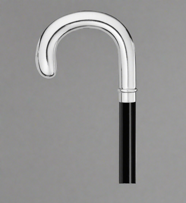 Chrome-plated acrylic crook handle Walking | Canes Galore